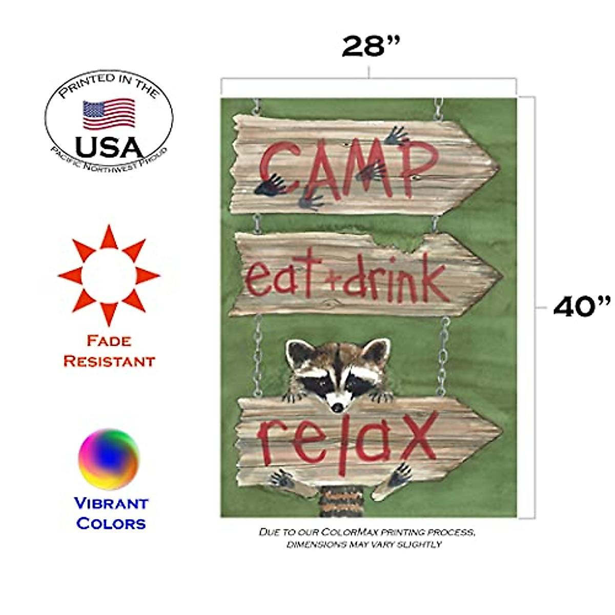 Toland Home Garden 101167 Relax Summer Flag 28x40 Inch Double Sided Summer Garden Flag for Outdoor House Camping Flag Yard Decoration