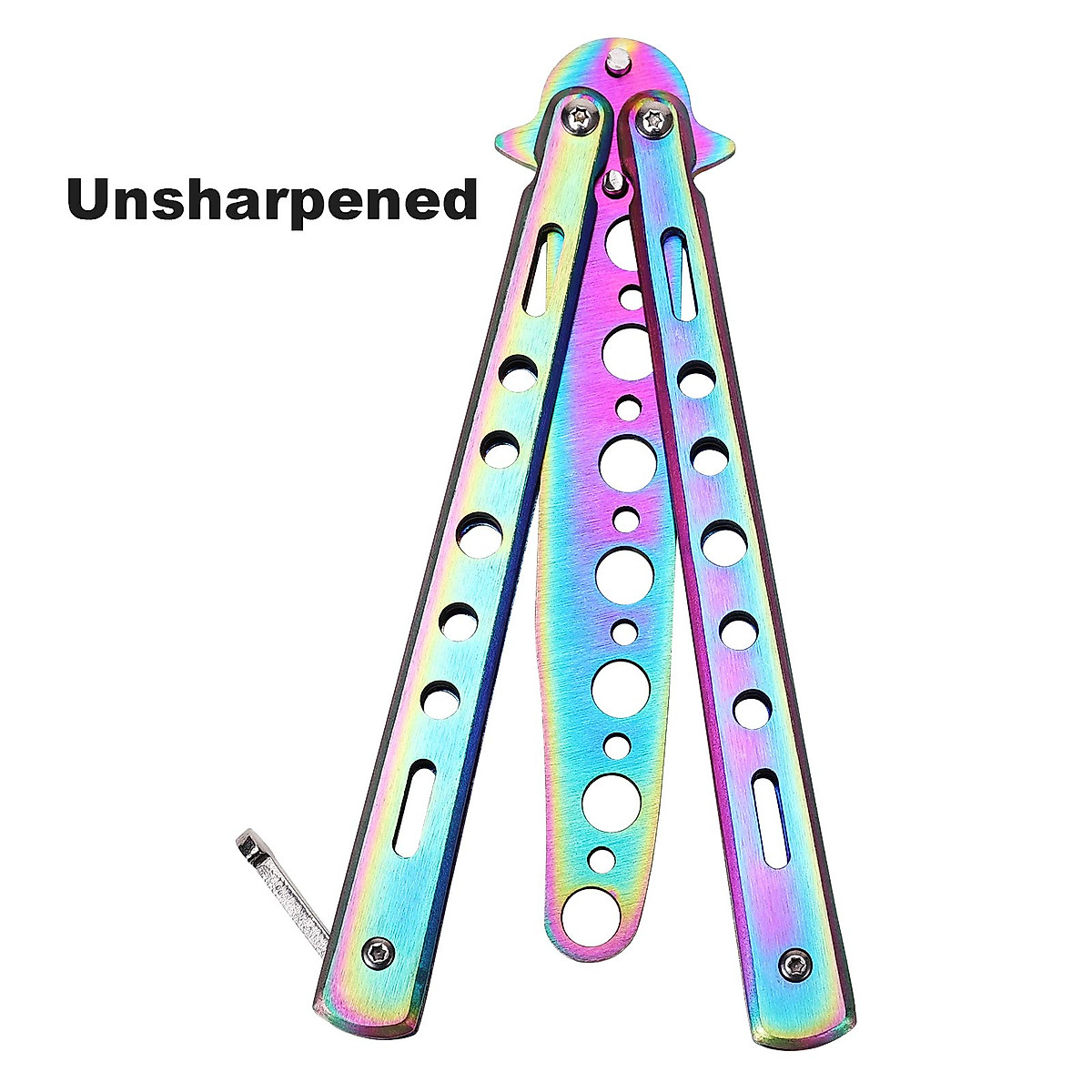 LEYAOAndizhich Folding Colorful Tool, Tactical Stainless Steel Folding Butterfly-Open Style, Best Balance and Inertia, Great for Beginners