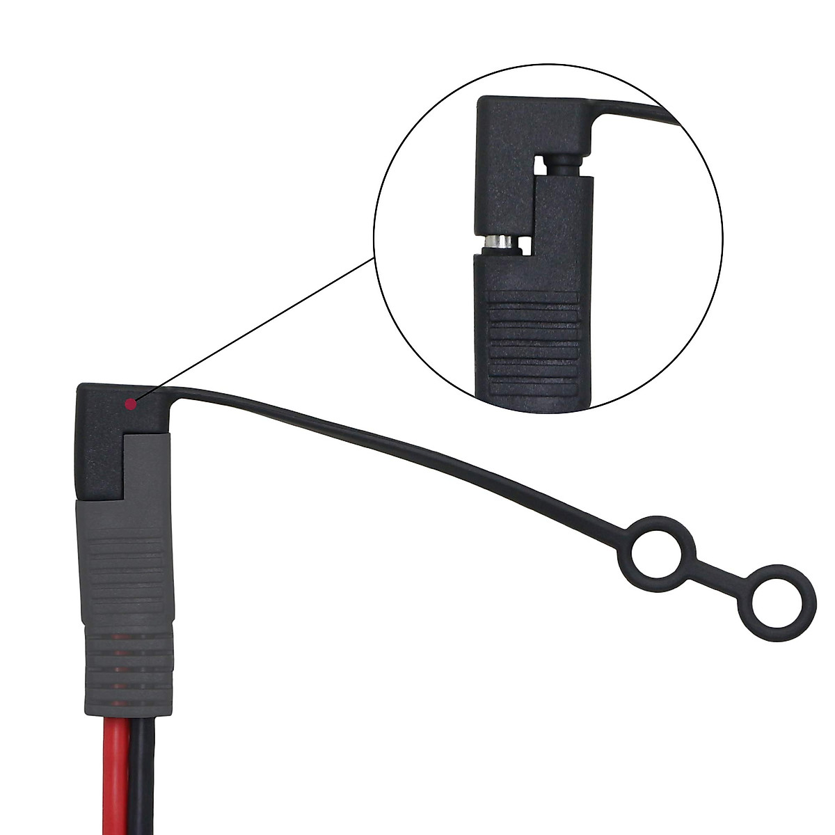 CERRXIAN SAE 2 Pin Plug Replacement Waterproof Protection Cover Cap Lid Top(Black 20pcs)