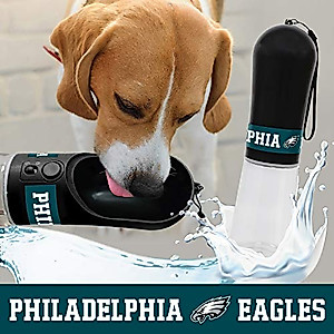 Pets First Dog Water Bottle. NFL Philadelphia Eagles PET Water Bottle. Best Cat Water Bottle. Water Fountain Dispenser for Dogs & Cats, Black, 13.5oz (PHL-3344)
