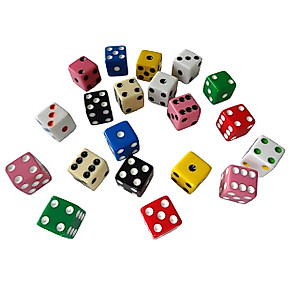 Hobby Monsters 100-Piece 16 mm Assorted Dice for Family Game Night and Teaching Math