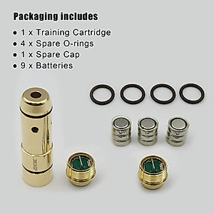 ARKSight Dry Fire Training Cartridge 380ACP and 40S&W Laser Training Cartridge Integrated Snap Cap, Red Laser Bullet