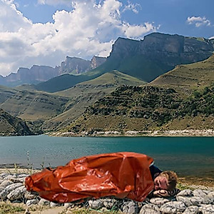 Emergency Survival Sleeping Bag | Portable Emergency Blanket Survival Gear Emergency Bivvy Sack Thermal Sleeping Bag Camping, 2 Pack