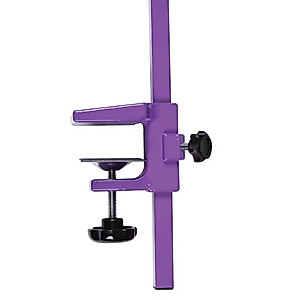 Downtown Pet Supply Dog Grooming Arm with Clamp and Grooming Loop, 2 Haunch, Purple - Adjustable, Steel Grooming Table Arm with Table Clamp, No Sit Haunch Holder Dog Grooming Restraint and Loop