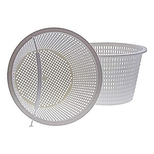 U.S. Pool Supply Swimming Pool Plastic Skimmer Replacement Basket (Set of 2) - Remove Leaves and Debris - 8" Top, 5.5" Bottom, 5" Deep - Not Weighted