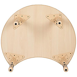 Flash Furniture Wren 25.125"W x 35.5"L Crescent Natural Plastic Height Adjustable Activity Table