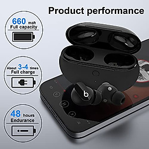 Charging Case Replacement Compatible with Beats Studio Buds Charging Case, Charging Case for Beats Studio Buds Charger Case Alternative with Bluetooth Pairing Button (NOT Included Earbuds)