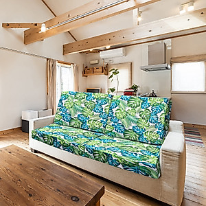 Batiyeer 8 Pcs Outdoor Cushion Slipcovers Patio Chair Cushion Covers Replacement Waterproof Square Outdoor Seat (20 x 20 x 4 Inch)