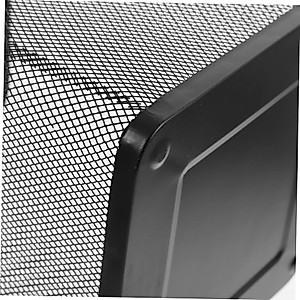 Cabilock Garbage Can Containers with Lids Garbage Container Bin Trashcan for Your Kitchen Basket Bins Lightweight Trash Garbage Bin Bedroom Mesh Trash Can Small Trash Can Bucket Black Iron