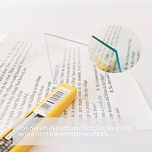 ITO Coated Conductive Glass 10mm×20mm Transparent Indium Tin Oxide Coating Conductive Glass for Lab R&D Use Sheet Resistance: ≤15ohm/sq (120 Pieces)