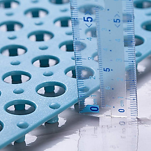 12PCS Interlocking Soft PVC Floor Tiles, No-Slip Pool Shower Bathroom Kitchen Mat with Drain Hole 11.75'' x 11.75'' Decking Tiles Outdoor and Indoor