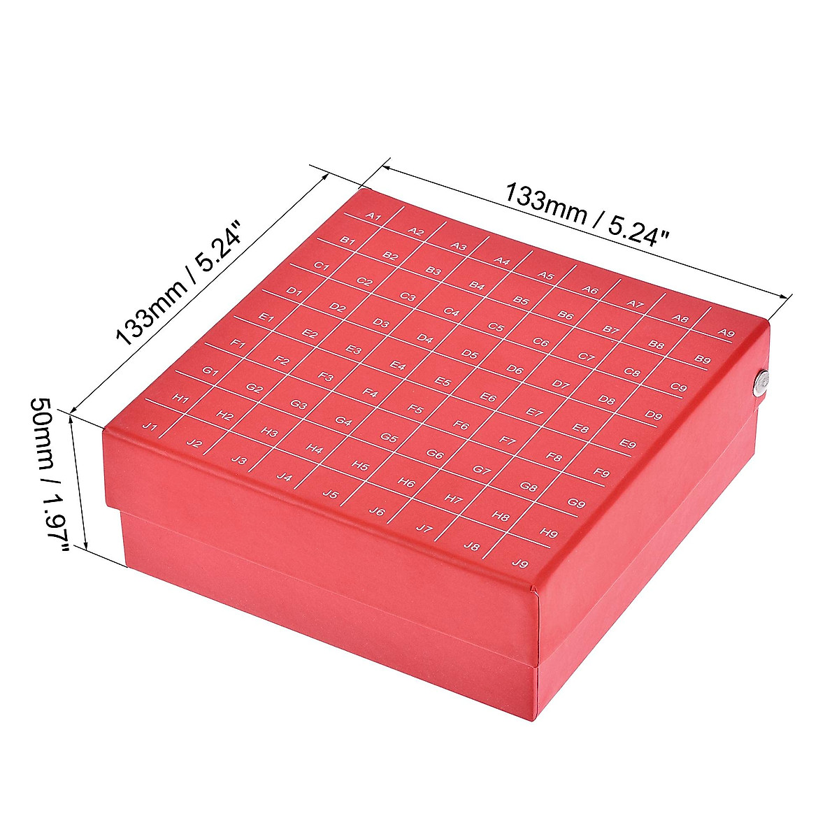 uxcell Centrifuge Tube Freezer Storage Box 81 Places Waterproof Cardboard Cryogenic Holder Rack for 1.8/2ml Microcentrifuge Tubes Vials Samples, 4in1 Set