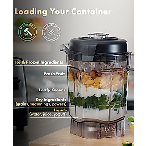 HECMAC 3-Peak HP Powerful Blender with 68 oz. BPA Free Self-Cleaning Container, Handy Tamper – Professional-Grade for Home & Commercial Kitchen, Food and Drink Blending (Max. 2200W/1400W, 110V)