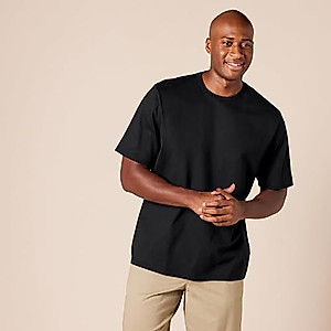 Amazon Essentials Men's Regular-Fit Short-Sleeve Crewneck T-Shirt, Pack of 2, Black, X-Large