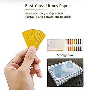 3 Pack pH.1-14 Test Paper Extensive Test Paper Litmus Test Paper 240 Strips pH Test with Storage Case for Saliva Urine Water Soil Testing Pet Food and Diet pH Monitoring (3 Pack with Storage Case)