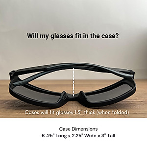 Eyeglass and Sunglass 2-Compartment Travel Case - Brown