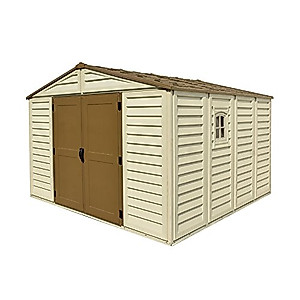 WoodBridge Plus 10 ft. x 10 ft. Vinyl Outdoor Garden Storage Shed