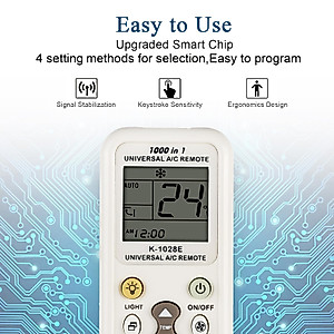 All in One K-1028E Universal A/C Air Conditioner Remote Control 1000 in 1 Controller for LG Gree Midea Toshiba Haier Daikin Hitachi Sharp Panasonic Samsung Sanyo Hisense Fujitsu Air Condition
