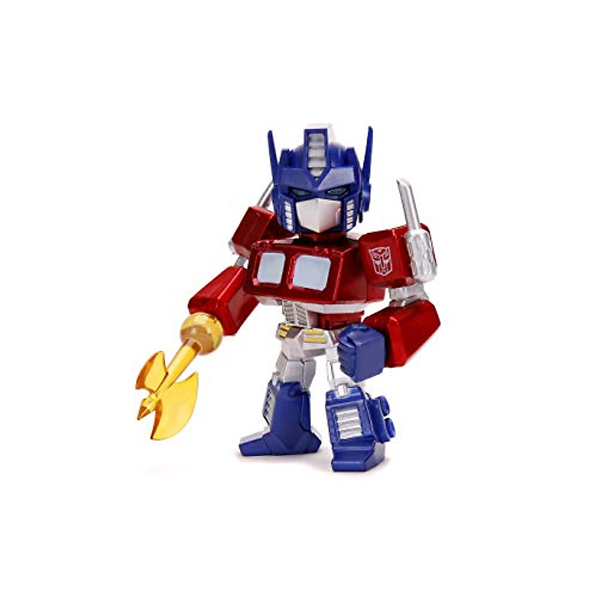 Jada Toys "Transformers G1 Optimus Prime Light-Up 4"" Die-cast Metal Collectible Figure, Toys for Kids and Adults