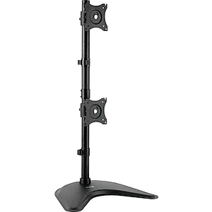VIVO Dual LCD 13 to 32 inch Monitor Vertical Desk Stand, Free-Standing Mount for 2 Screens STAND-V002N