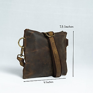 Satchel And Fable Leather Small Crossbody Bag for Women Designer Cell Phone Bag Wallet Purses Adjustable Strap Handbag for Ladies