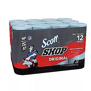 Scott Shop Towels (55 Sheets/Roll, 12 Rolls)