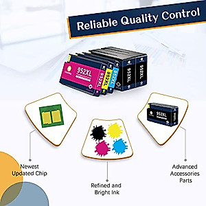 Colorking Remanufactured Ink Cartridges Replacement for HP 952 952XL to use with HP OfficeJet Pro 8710 8720 7740 8210 8740 8715 7720 8216 8725 8730 8702 Printer Ink (2 Black, Cyan, Magenta, Yellow)