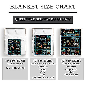 Punofell Gifts for Teenage Boys/Girls - Teen Boy Gifts - Game Room Decor for Adults - Gaming Decor for Boys Room - Best Gaming Gifts - Gamer Gifts - Video Game Gifts - Gamer Blanket 50" x 40"