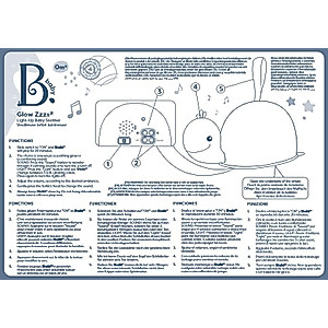 B. toys- B. baby- Baby Glowable Soothing Plush Turtle with Lights & Sounds- Glow Zzzs Turtle Shellé0 Months +