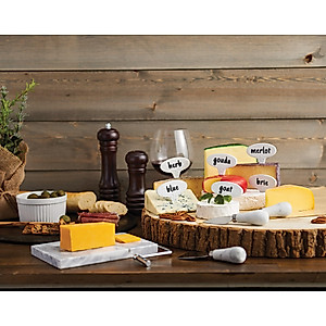 HIC Kitchen Cheese Tool Set, Stainless Steel and Marble