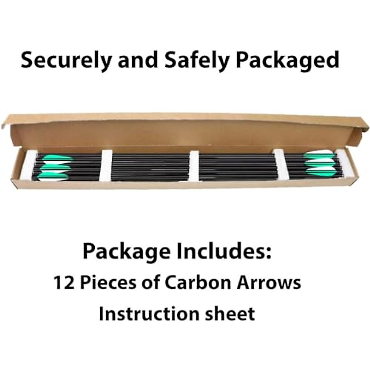 KESHES Archery Carbon Arrows for Compound & Recurve Bows - 30 inch Youth Kids and Adult Target Practice Bow Arrow - Removable Nock & Tips Points (12 Pack)