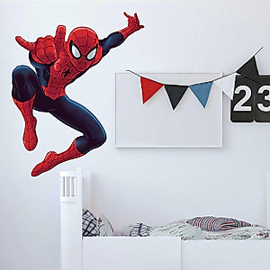 RoomMates Marvel Ultimate Spider-Man Giant Peel and Stick Wall Decals by RoomMates, RMK4831GM, Red, Blue, Yellow