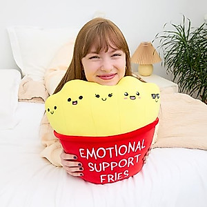 WHAT DO YOU MEME? Emotional Support Mochi Fries by Emotional Support Plushies — Soft Body Pillow, Cute Room Decor, Funny Gifts