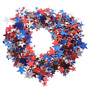 ABOOFAN Metallic Star Confetti Independence National Day Confetti Glitter Red White Blue Twinkle Stars Table Scatter Confetti for 4th of July American Theme Patriotic Party Supplies