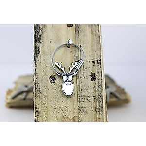 Troika Platzhirsch Deer Head Keyring, Silver, 5 Centimeters (KR1319CH)