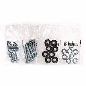 USX MOUNT TV Mounting bolts-M8x 45mm and M8 x 25mm (4PCS) TV Mounting Screws Compatible for Samsung TV with 2.5mm Spacers & 8.5mm Washer