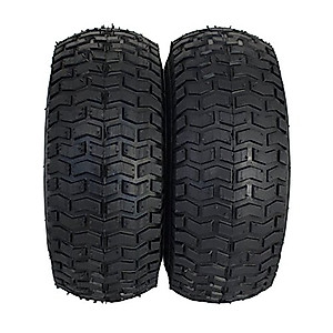 MARASTAR 21436-2PK 15x6.00-6" Front Tire Assembly Replacement for Husqvarna Riding Mowers