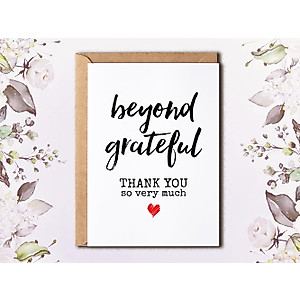 NTVShop Beyond Grateful Card - Gratitude Card - Thankful Card - Gift For Wedding Christmas Holiday