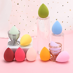 BTYMS 10 Pieces Makeup Sponge Blenders Beauty Sponges Egg Shaped Blending Sponge Foundation Applicator Cosmetic Sponges