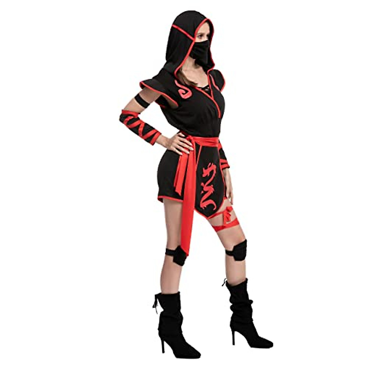 Spooktacular Creations Halloween Adult Women Ninja Costume Dress Up, Costume Party, Trick or Treating, Cosplay Party (Medium)