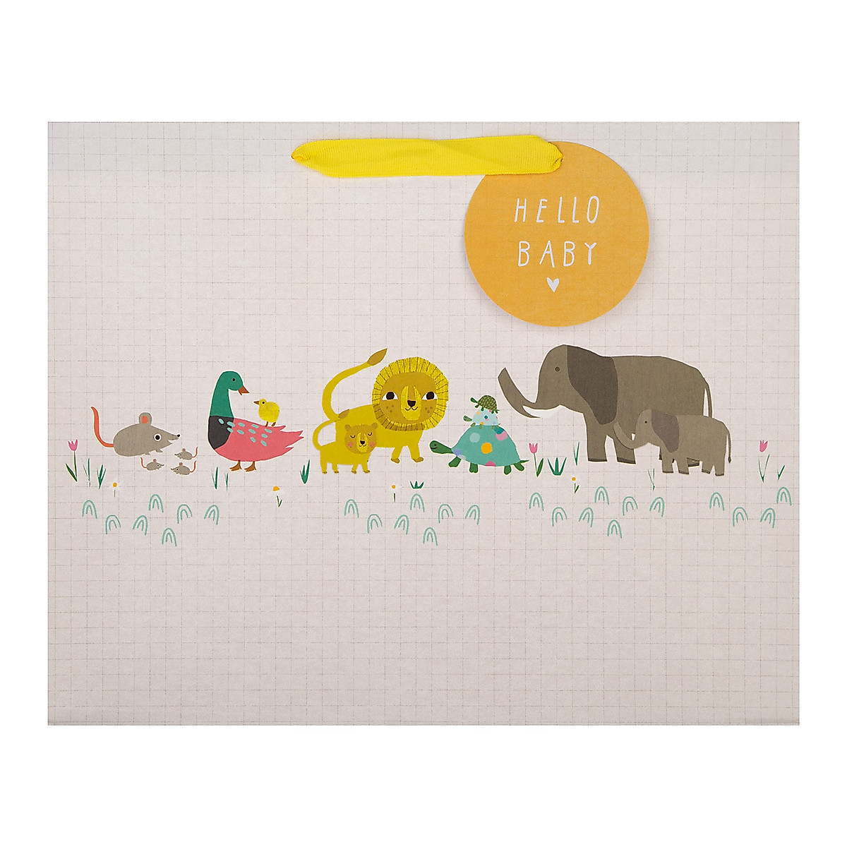 Hallmark New Baby Gift Bag - Hello Baby Safari, Large Landscape