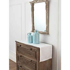 Solino Home White Linen Table Runner 54 inches – 100% Pure Linen 14 x 54 Inch Classic Hemstitch Table Runner – Small Coffee Farmhouse Table Runner for Spring, Summer, Indoor, Outdoor