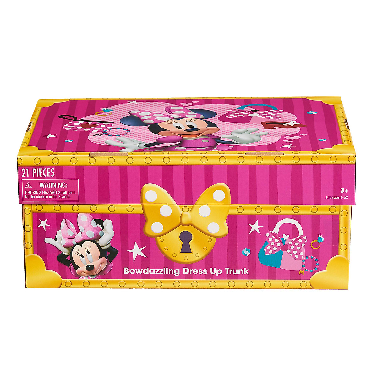 Disney Junior Minnie Mouse Bowdazzling Dress Up Trunk Set, Officially Licensed Kids Toys for Ages 3 Up by Just Play