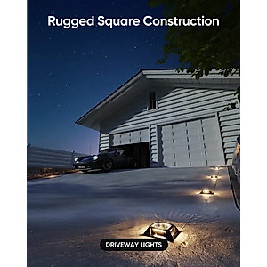 JACKYLED 8-Pack Solar Deck Lights Solar Powered Dock Lights IP68 Waterproof Outdoor LED Driveway Marker Lights Step Lighting for Garden Sidewalk Pathway Runway Yard (Warm White)