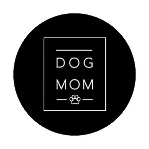 Rescue Dog Mom, Dog Lover Paw Print PopSockets Swappable PopGrip