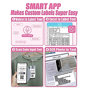 Memoking Label Makers Machine with Tape for Home & Office Organization and Storage - 3" Wireless Label Printer for Office Supplies Labels - Mini Sticker Maker - M200 Bluetooth Label Maker for Phone&PC