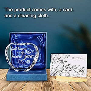 Love Gifts for Her on Anniversary, K9 Crystal Ornament Sign Engraved Loving Quotes, Glass Plaque Romantic Keepsake Presents for Wife Husband