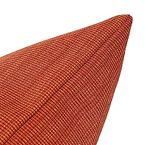 Deconovo Wooden Pattern Pillow Cover Cushion Cover for Car 18x18 inch,Orange