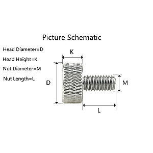 20 Pcs Aluminum knurling Fully Threaded Hand Twistscrew,for Motherboard Installation Etc.M4x6mm