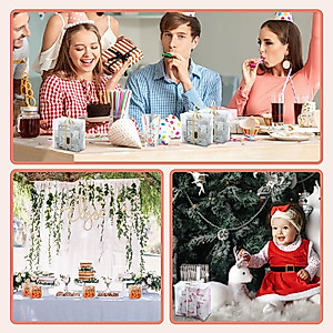 CZWESTC 30 Pack Rectangle Plastic Favour Boxes，4x4x1.2inch Clear Boxes for Treats, Cookie, Chocolate, Sugar, Wedding, Christmas Party, Festival Gift Packaging